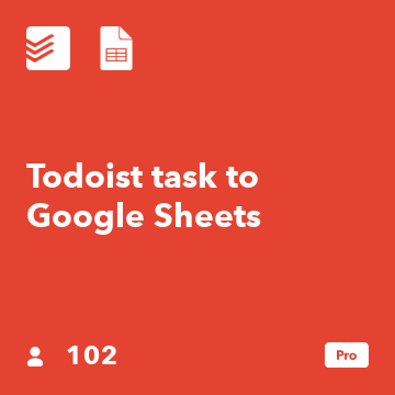 Todoist task to Google Sheets - IFTTT