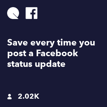 Save every time you post a Facebook status update - IFTTT