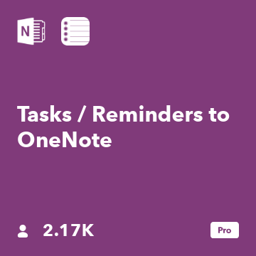 Tasks / Reminders to OneNote - IFTTT