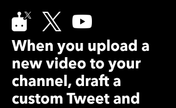 When you upload a new video to your channel, draft a custom Tweet and
