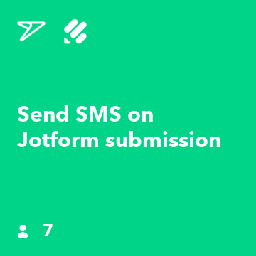 Send SMS on Jotform submission - IFTTT