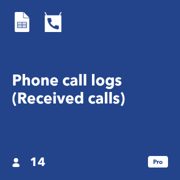 Phone call logs (Received calls) - IFTTT
