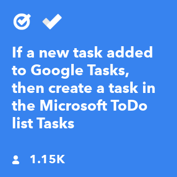 If a new task added to Google Tasks, then create a task in the