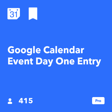 Google Calendar Event Day One Entry - IFTTT