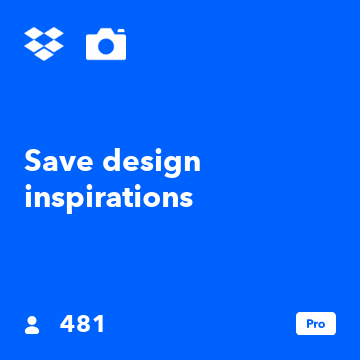Save design inspirations - IFTTT