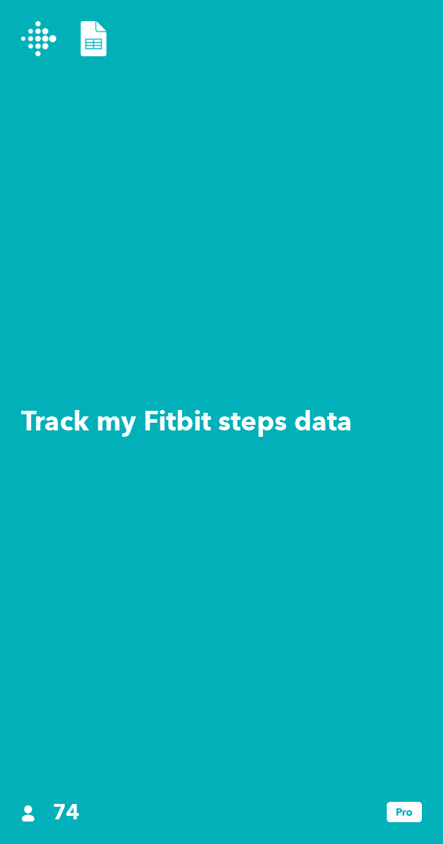 Track my Fitbit steps data - IFTTT